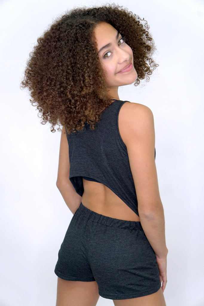 TT4001- Open Back Short Romper – Trendy Trends Dancewear and Boutique